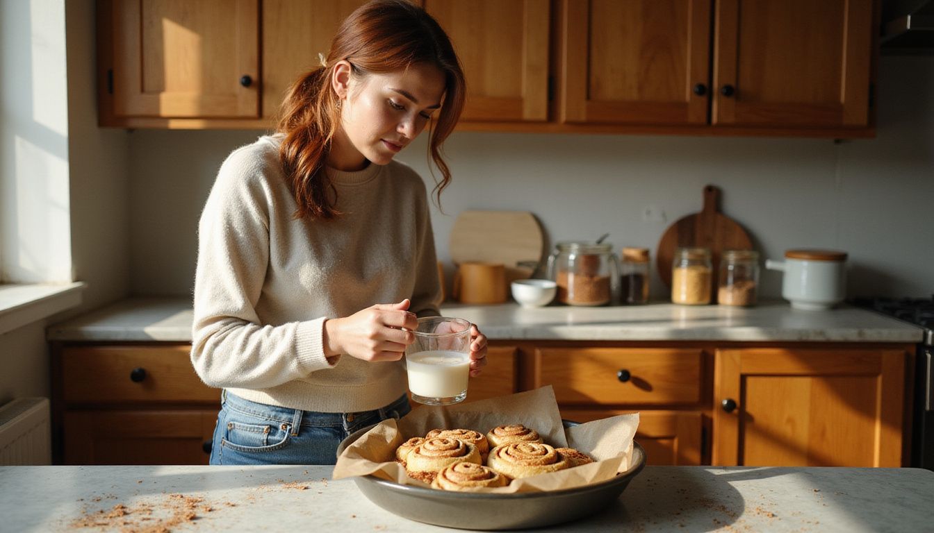 Effortless Swap: Milk Instead Of Heavy Cream On Cinnamon Rolls